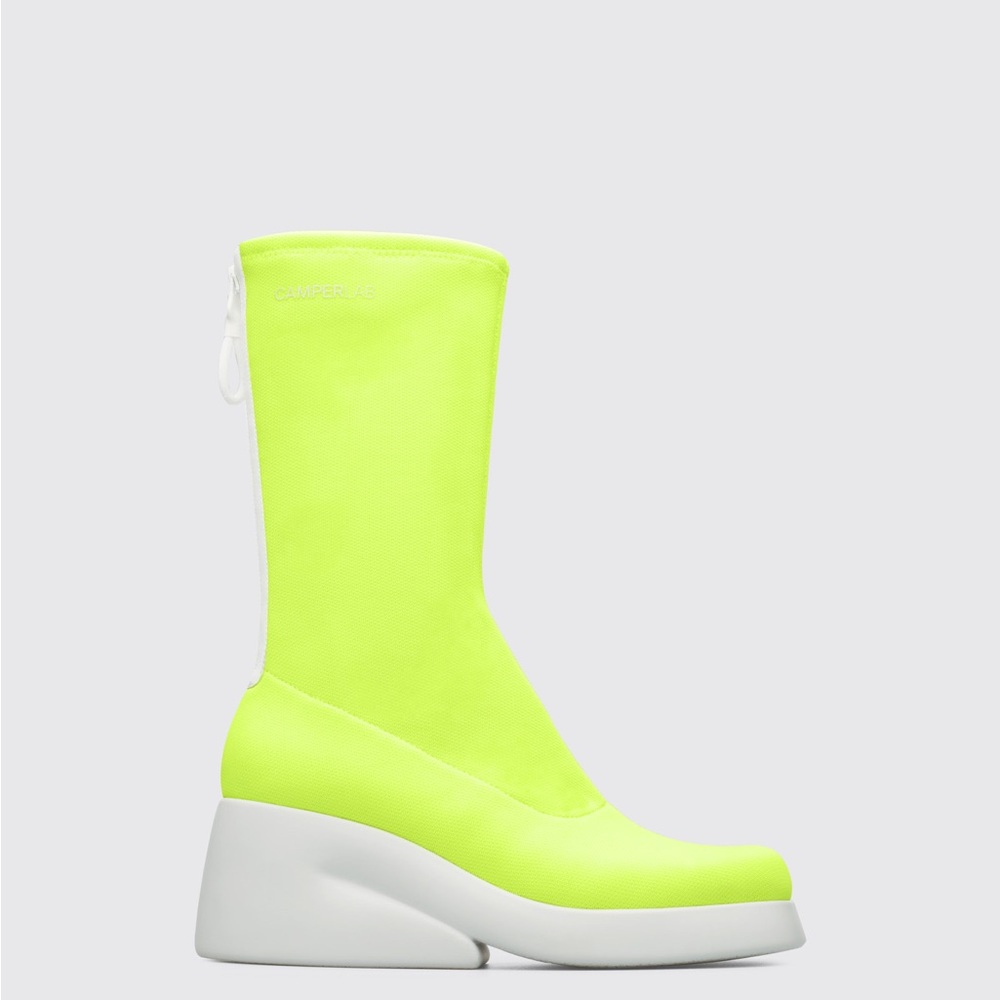 Camperlab Kaah Neon Highlighter Yellow Boots - Gem